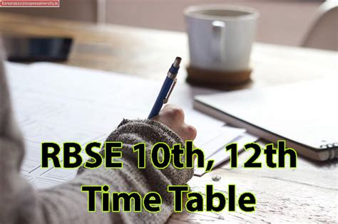 Rbse 10th 12th Time Table 2025 Rajasthan Board Class 10th 12th Exam Date Sheet Pdf