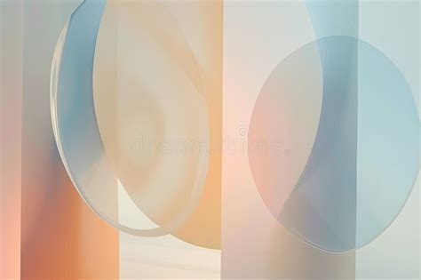 translucent overlapping shapes in soft colors creating depth in a
