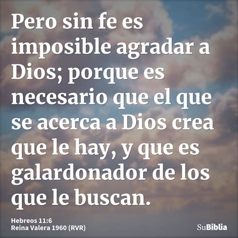 Hebreos 11 6 Biblia