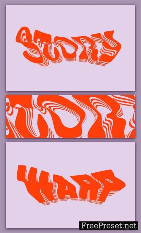Red Warped Text Effect Mockup 644519445