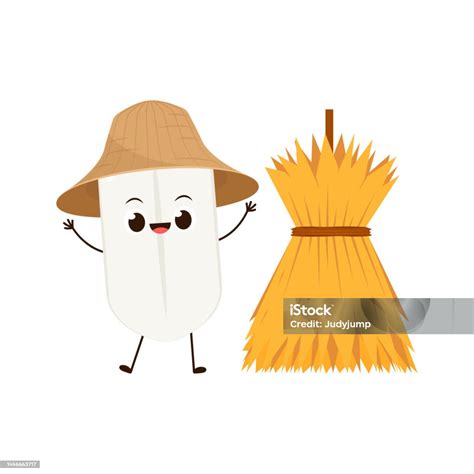 쌀 캐릭터 디자인 흰색 배경에 쌀 벡터입니다 쌀 씨앗 밀짚 갈색에 대한 스톡 벡터 아트 및 기타 이미지 갈색 건강한 식생활