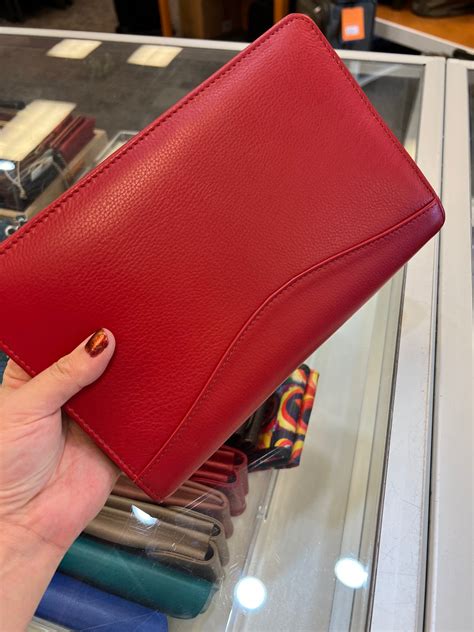 Ili New York Small Leather Writing Padfolio Red Liebers Luggage