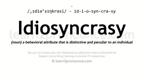 Idiosyncrasy