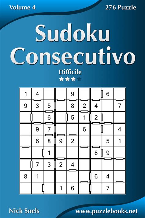 Sudoku Consecutivo Difficile Volume Puzzle