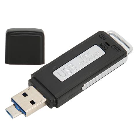 Usb Voice Recorder Dual Usb Ports Hd Noise Reduction Voice Activated Mini Voice Recording Device