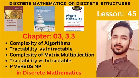 Lesson 45 Complexity Of Algorithms Complexity Of Matrix Multiplication P Versus Np Youtube