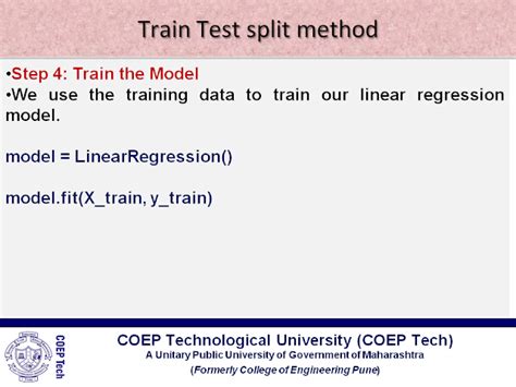 train test spilt using sklearn