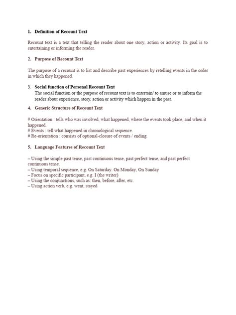 Definition Of Recount Text Pdf