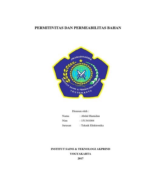 Permitivitas Dan Permeabilitas Bahan Pdf