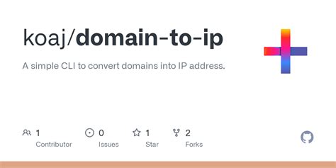 Github Koajdomain To Ip A Simple Cli To Convert Domains Into Ip