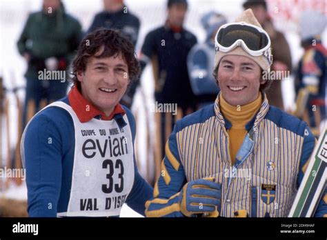 Ingemar Stenmark Swe Sweden Right Alpine Skiing Ski Racer And