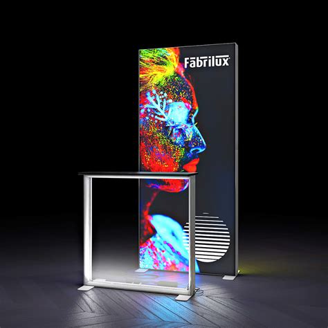 Pop Up Led Counter Fabrilux® Backlit Exhibition Counter Lightbox