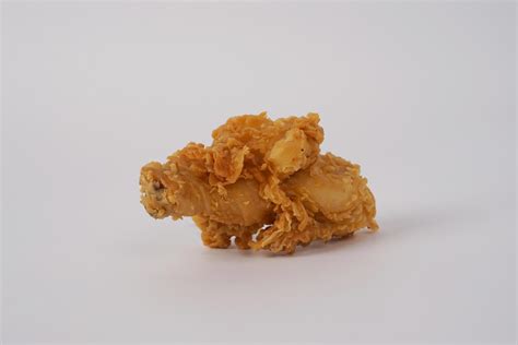 Golden Brown Fried Chicken On White Background Fried Chicken Isolated