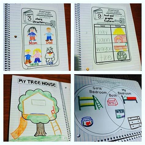 Kindergarten Journeys Interactive Notebook Activities For Leveled