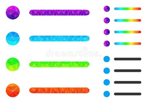 Vector Triangle Filled Items Icon With Spectrum Gradient Stock Vector