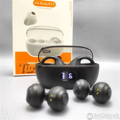 Беспроводные спортивные наушники с зажимом Hit Buds R17 с зарядным ...