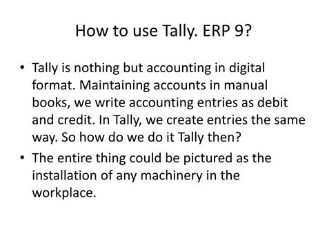 Tally Erp 9 Ppt