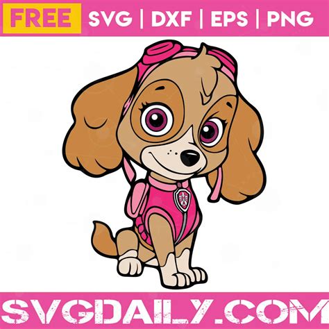 Skye Paw Patrol Free Svg Illustration Svgdaily Daily Free Premium