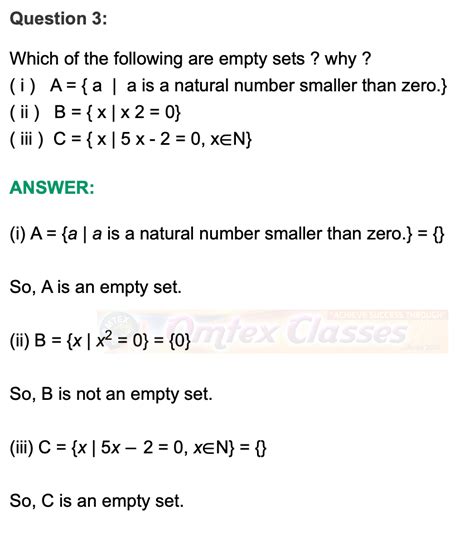 Education Chapter 1 Sets Mathematics Part I Solutions For Class 9