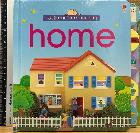 📚 Boardbook กระดาษแข็งทุกหน้า สภาพดีมาก Usborne Look And Say Home 💌