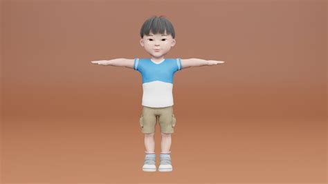無料アジアの少年3dモデル Turbosquid 1993978