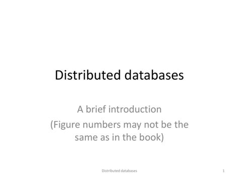 Distributed Databases