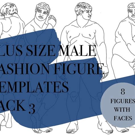 Plus Size Male Croquis Etsy