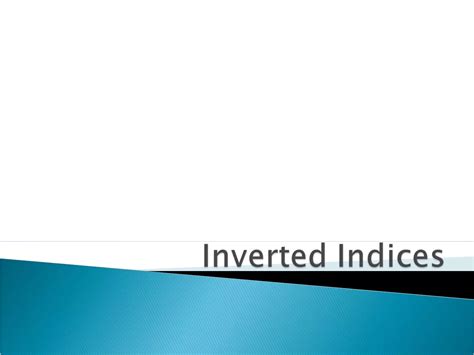 Inverted Index Ppt