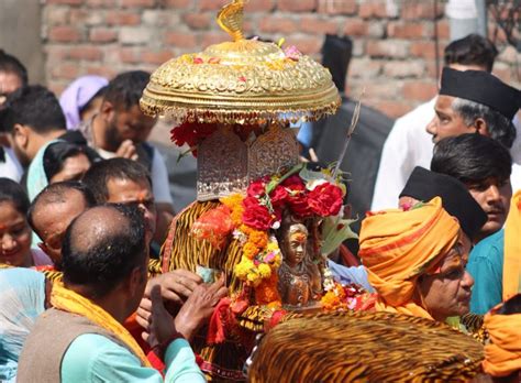 Baba Rudranaths Palanquin Leaves Gopinath Temple With Army Band See