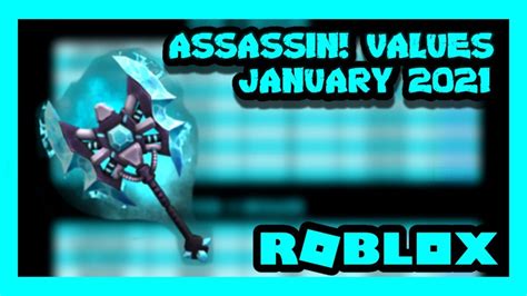Roblox Assassin Value List January 2021 Zickoi Youtube