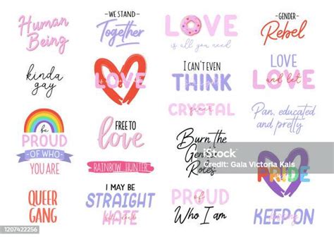Lgbtq 자부심 은 평등 기호와 사랑스러운 타이포그래피가 있는 프린트입니다 벡터 손으로 그린 그림과 레터링 Lgbt 프라이드의