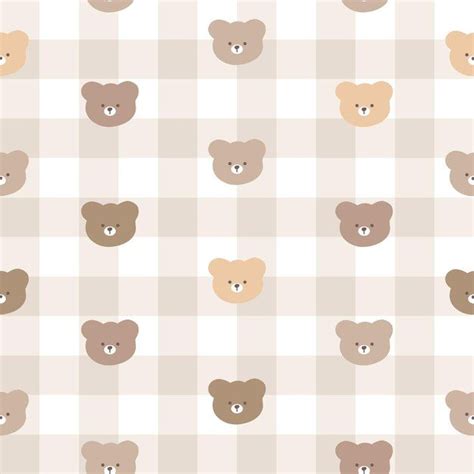 Cute Bear Seamless Pattern Premium Vector