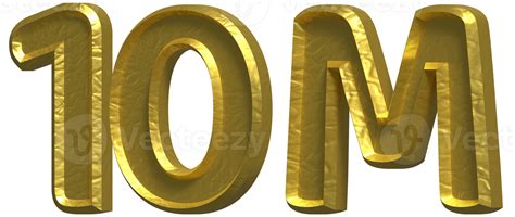 10M 3D Number Illustration Concept Design 11362436 PNG