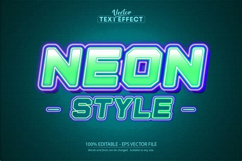Artstation Neon Text Effect Editable Neon Light Text Style Artworks