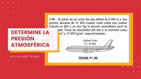 EJERCICIO 1 96 Calcule en kPa y en mm Hg la presión atmosférica YouTube