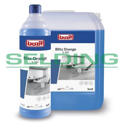 Universāls Tīrīšanas Līdzeklis Uz Spirta Bāzes Buzil G482 Blitz Orange 1l 12 Seldinglv