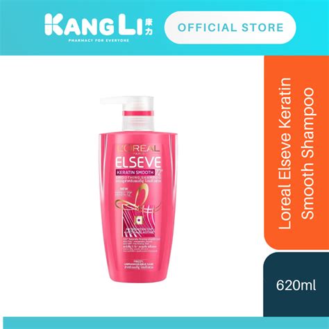 Loreal Elseve Keratin Smooth Shampoo 620ml Shopee Malaysia