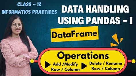 Various Operations On Dataframe Add Modify Delete Rename Rows And Columns Cbse Class