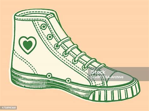하이탑 테니트 신발 심장 신발에 대한 스톡 벡터 아트 및 기타 이미지 신발 0명 2015년 Istock