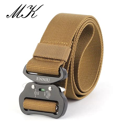Maikun cinturón táctico de nailon para hombre hebilla de Metal ancha 4 2 CM Cinturones de