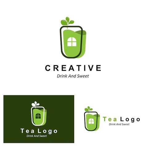 Premium Vector Vector Illustration Of Green Plant Matcha Logo Made As Matcha Drink Or Matcha