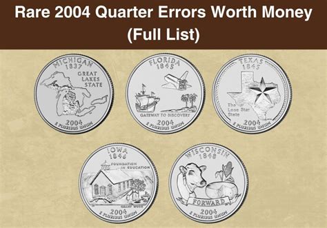 1995 Quarter Coin Value Errors List D S And P Mint Mark Worth