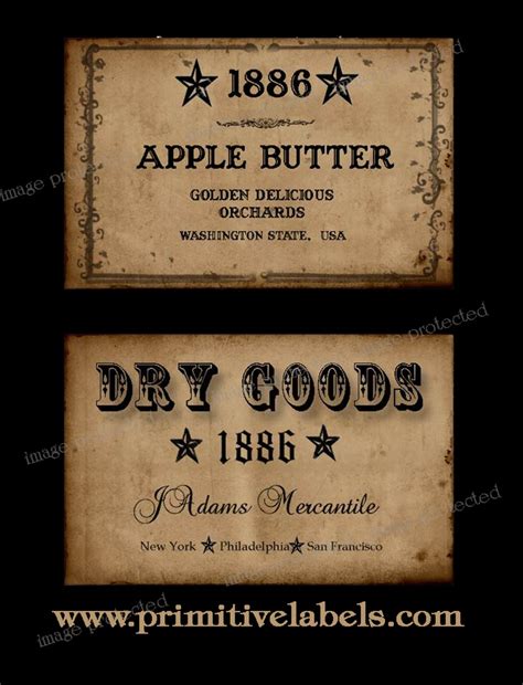 Primitive Labels To Print