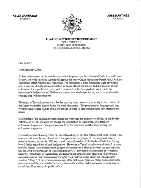 Law Enforcement Letter Of Support Law Enforcement Agency Sheriffs In The United States