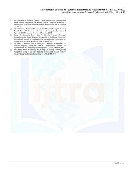 Hand Gesture Recognition For Hci Humancomputer Interaction Using