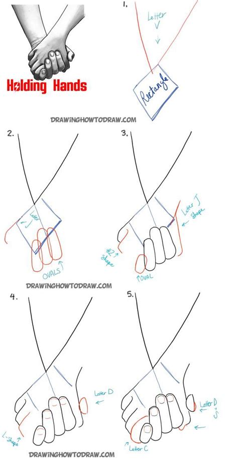 Here Are The Steps To Drawing Two People Holding Hands Drawing
