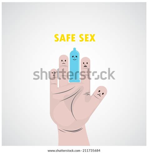 Condom Safe Sex Hand Sign Vector Stock Vector Royalty Free 211735684