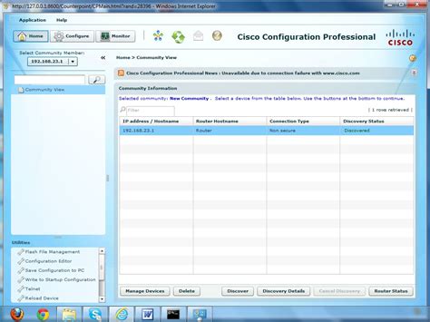 9 5 Cisco Configuration Professional Initial Setup And Access List Lab