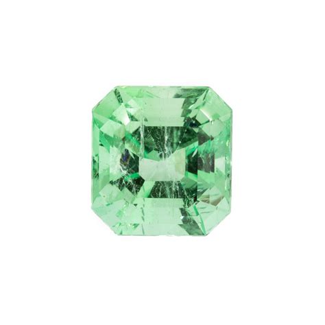 7 61ct Light Green Emerald Cut Emerald