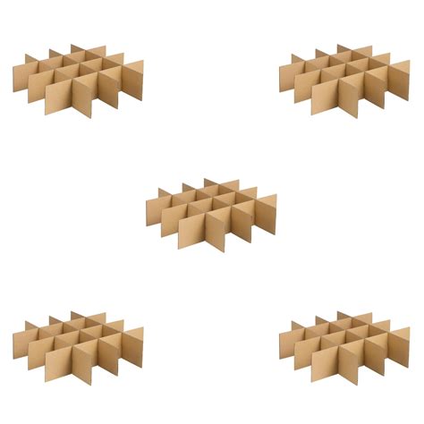 Nicehomfit 5 Sets Cardboard Moving Box Dividers Cardboard Boxes Glass